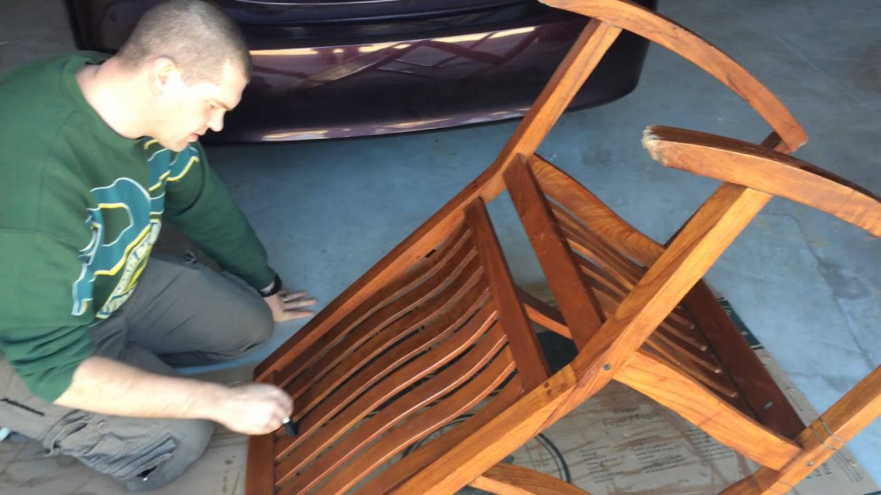 Refinishing WOOD CHAIR. - YouTube