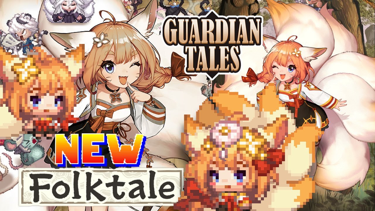 Nari Eight-Tailed Fox new hero in Guardian Tales Korea Sage bead ...