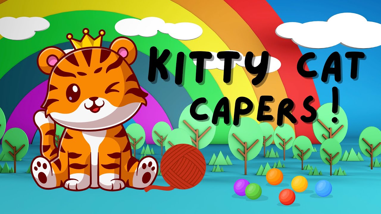 Kitty Cat Capers 🐾 A Fun & Playful Kids Song About Cats | Sing Along ...