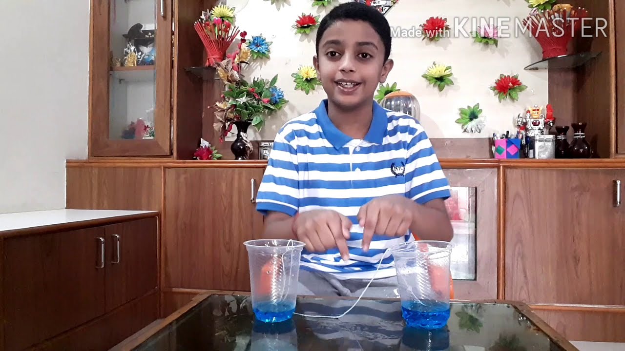 Travelling Water on a String - A Simple Science Experiment - YouTube