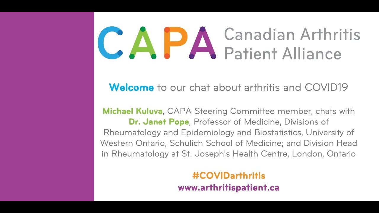 Arthritis and COVID19 - a conversation with rheumatologist Dr. Janet ...