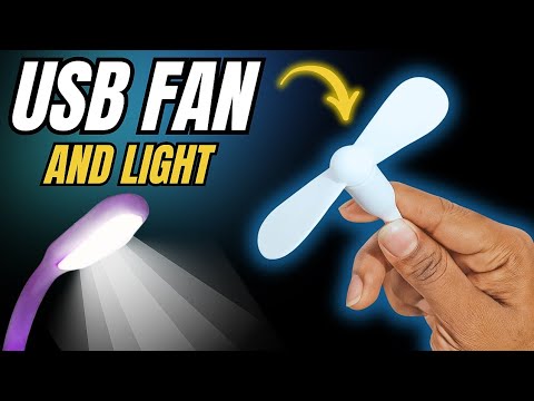 USB Fan and ⚡Light Review | USB Fan For Mobile | mini usb fan | mini ...