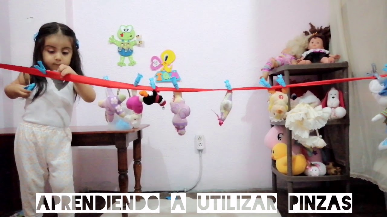 Como utilizar pinzas actividad para niños - YouTube