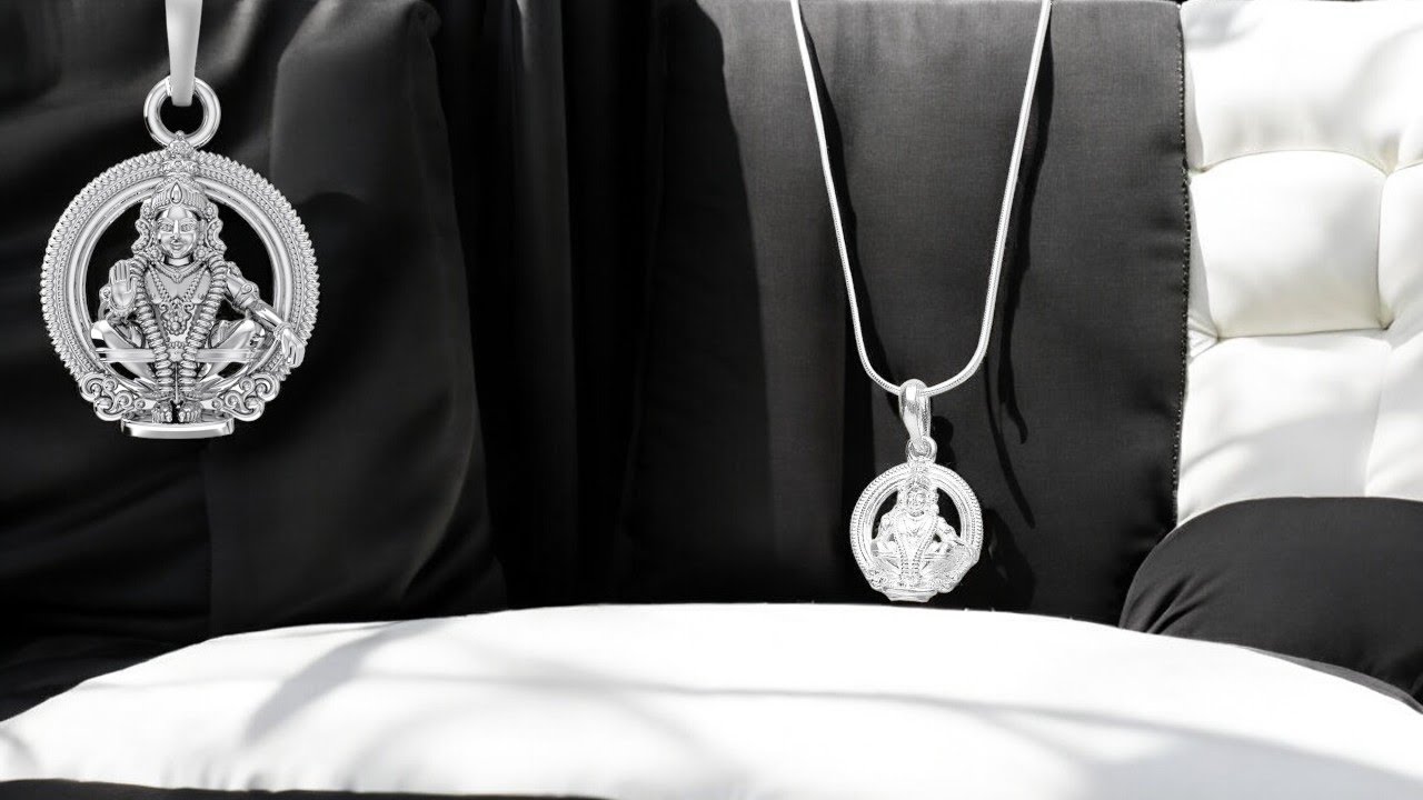 God Ayyappa Ji Pendant | Sterling pure Silver | Pendant (locket) 92.5% ...