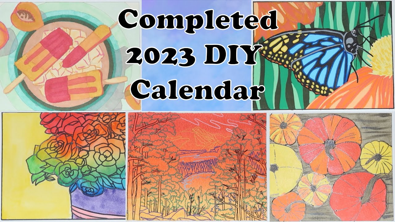 Completed DIY 2023 Calendar - YouTube