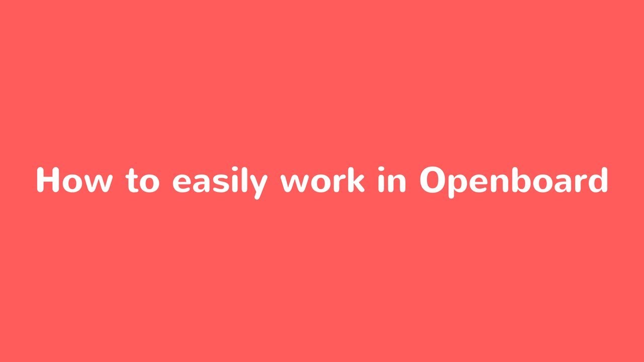 |How to easily work in openboard|open board tutorial - YouTube