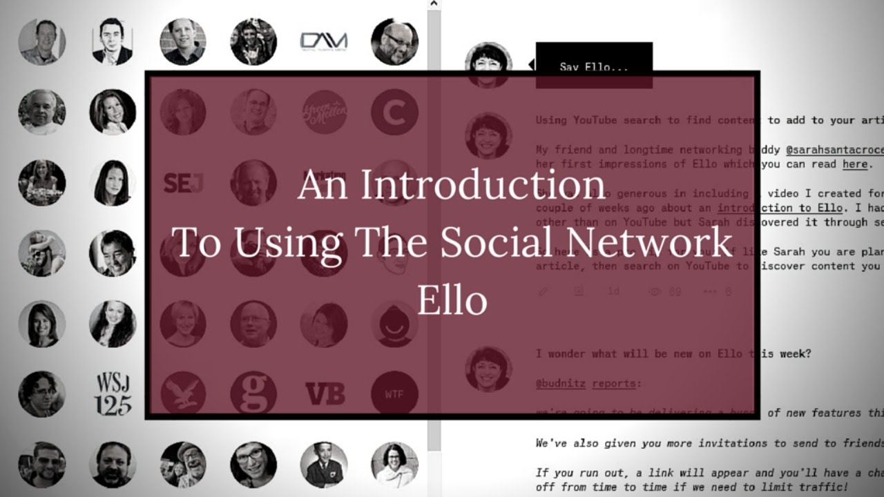 An introduction to how to use the social network Ello - YouTube