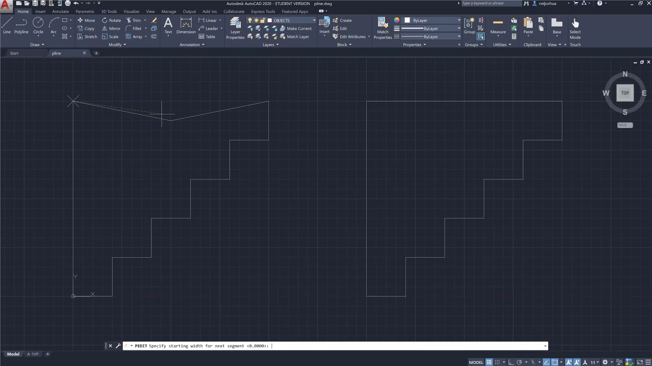 AutoCAD PEDIT - YouTube