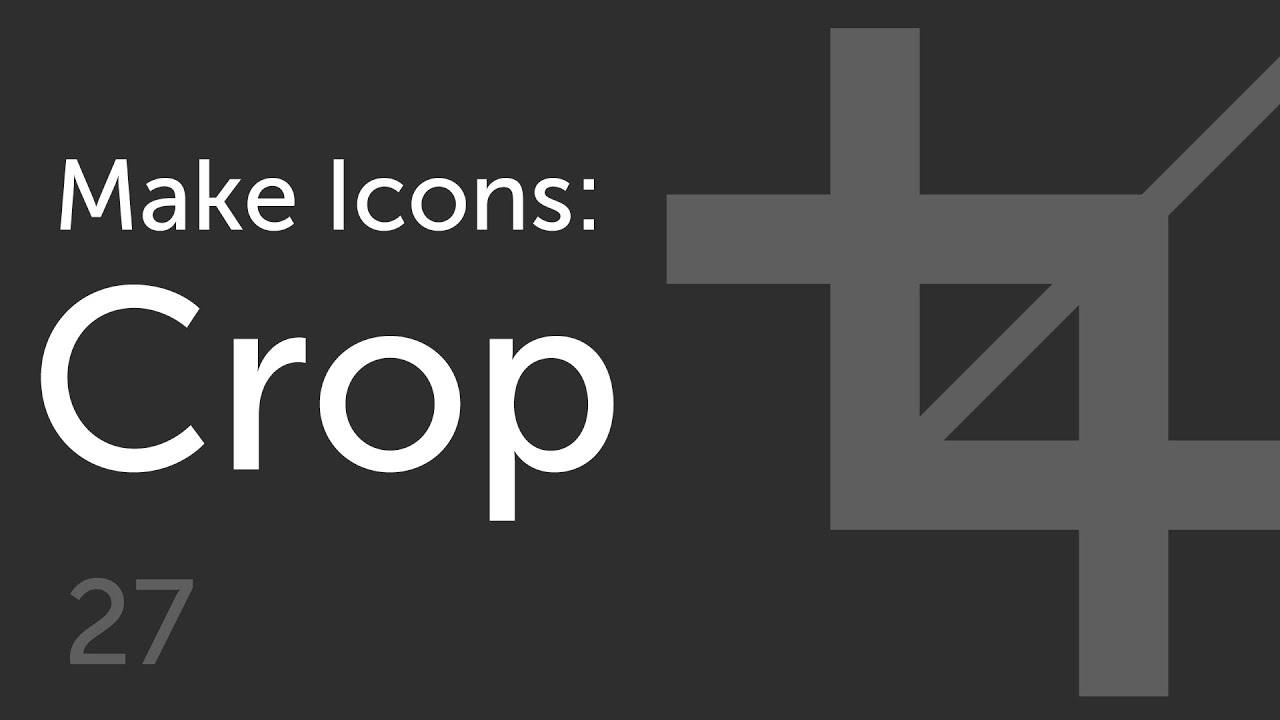 How to Make a Crop Icon | Make Icons 27 - YouTube