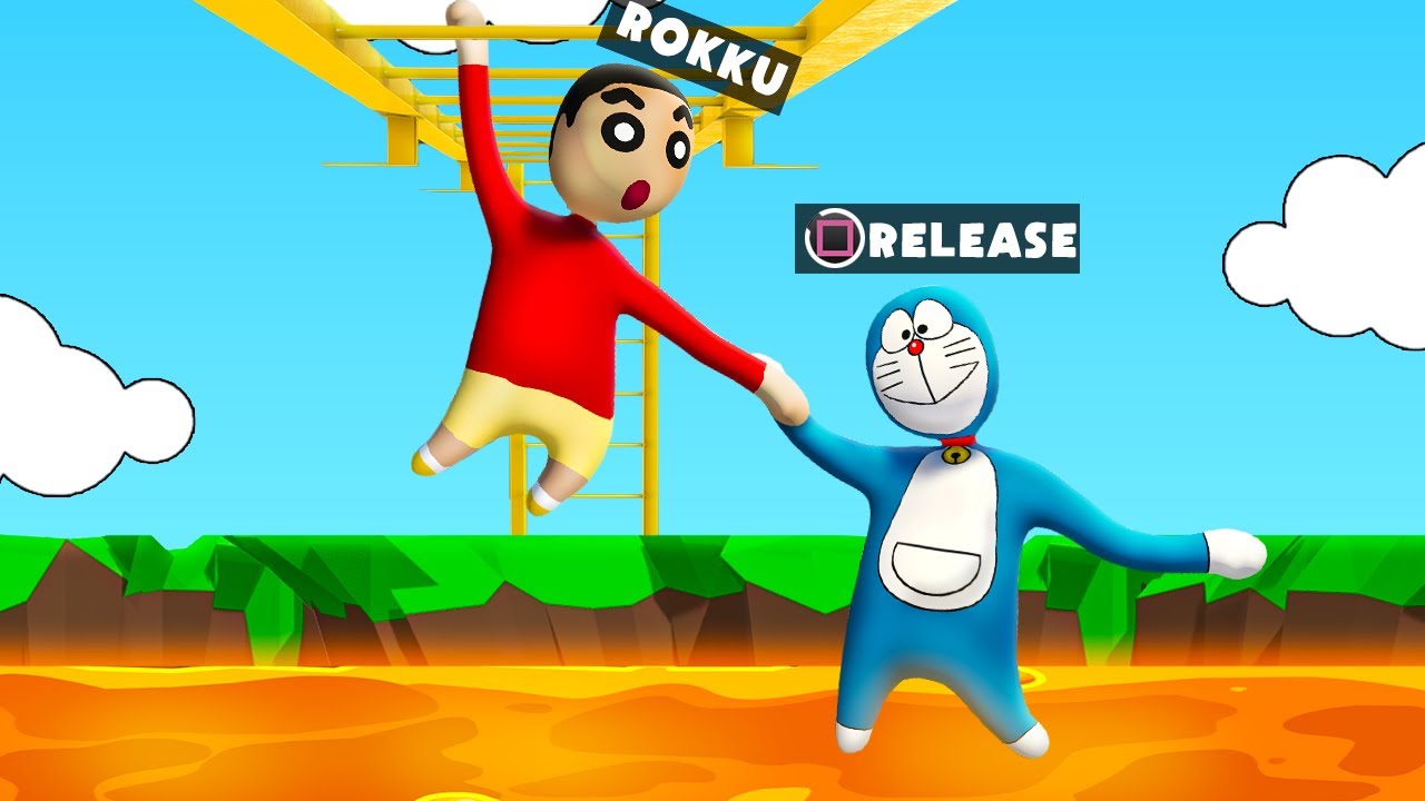 SHINCHAN Help Out DOREMON From Dangerous Situation In HUMAN FALL FLAT ...