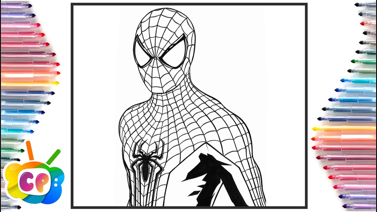 Spider-man coloring pages/ how to draw Spider man / Janji - Heroes ...