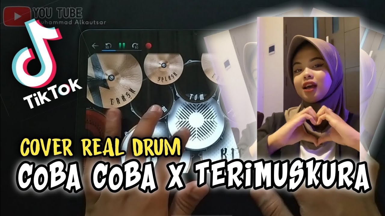 DJ COBA COBA X TERIMUSKURA COVER REAL DRUM - YouTube