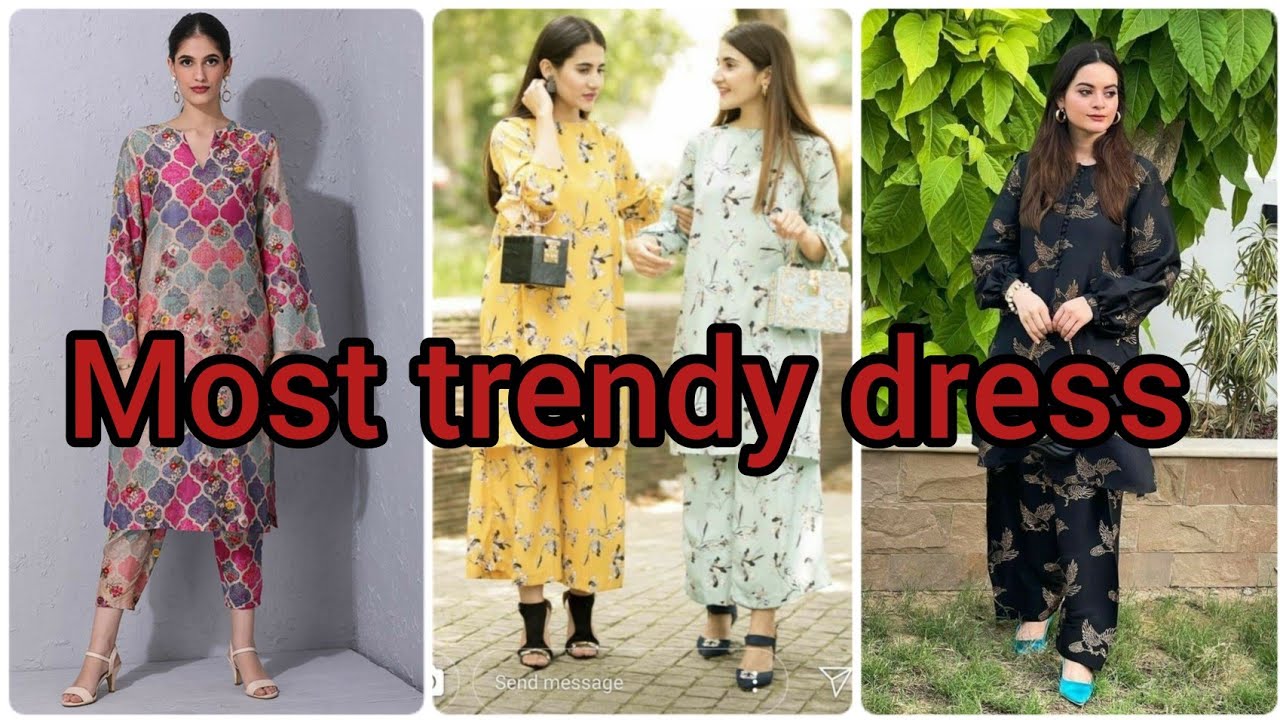How to design simple trendy dress #most trendy dress #allover printed ...