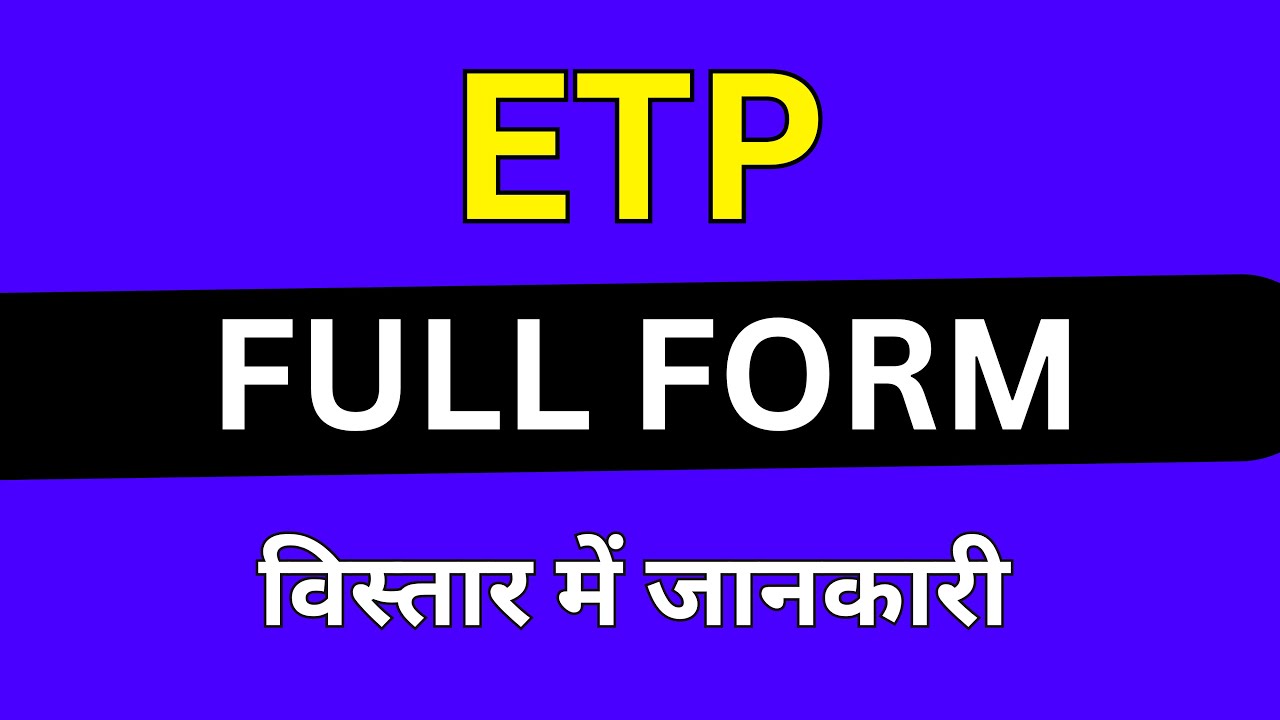 ETP full form in Medical - YouTube