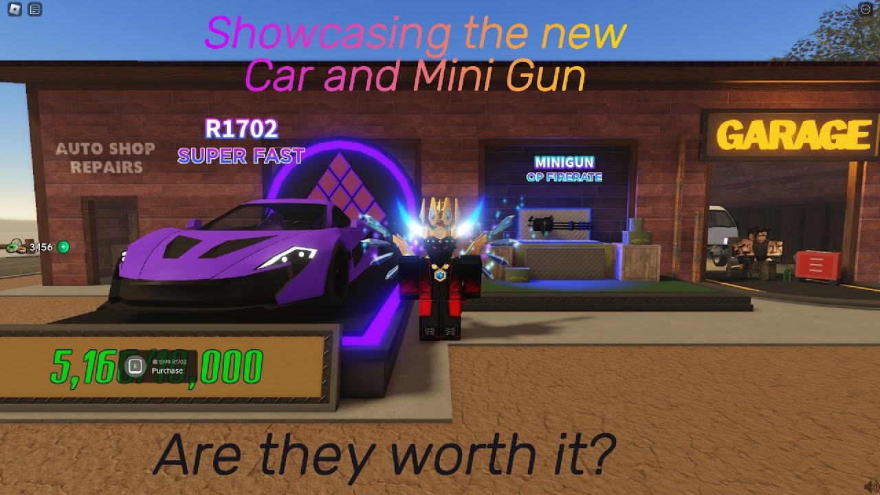 Roblox a dusty trip showcasing the new R1702 Supercar and the new ...