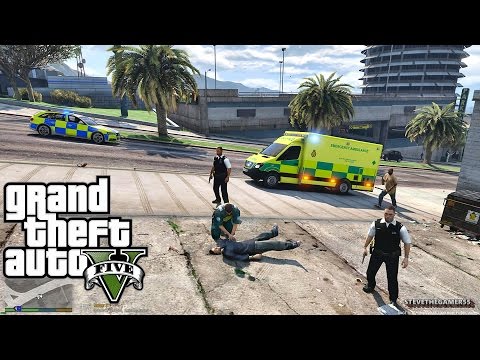 GTA 5 SAFD  - Rescue Mod V - PARAMEDIC 8 - (GTA 5 Rescue Mod PC MODS)  BRITISH