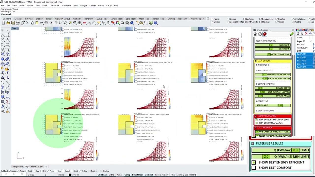 ENERGY SIMULATION & OPTIMIZATION using Grasshopper, Ladybug, Honeybee and Galapagos - YouTube