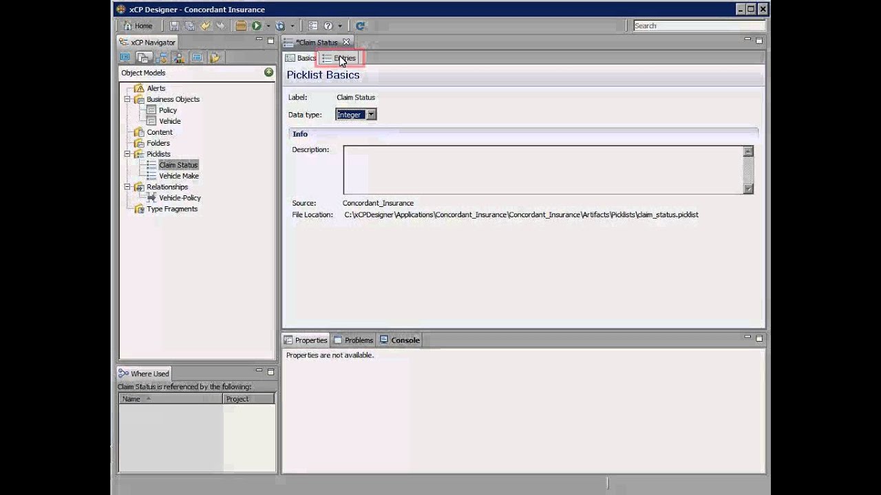 xCP Tutorial 05 01 Picklist of Claim Status - YouTube