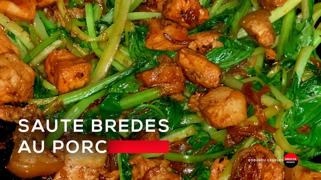 Sauté de porc aux brèdes choux chine - Une recette facile à faire - YouTube