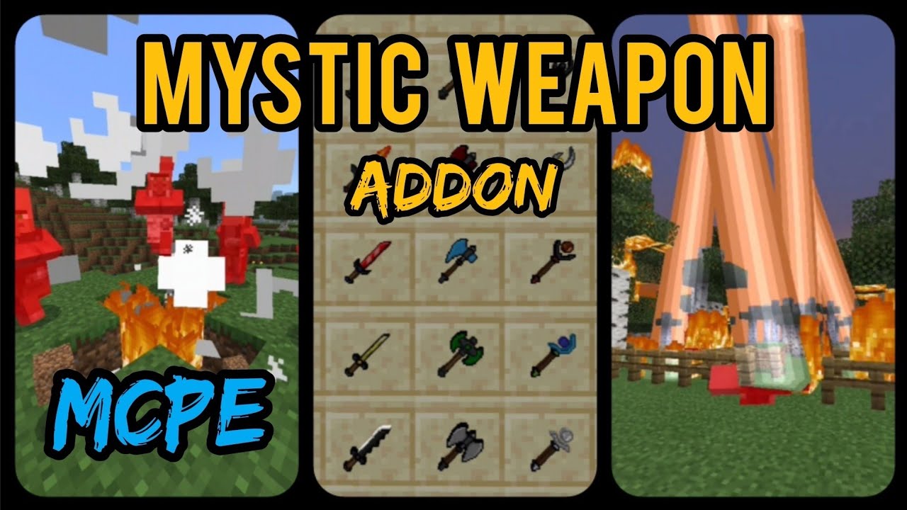 Mystic Weapon addon | Minecraft pe/be - YouTube