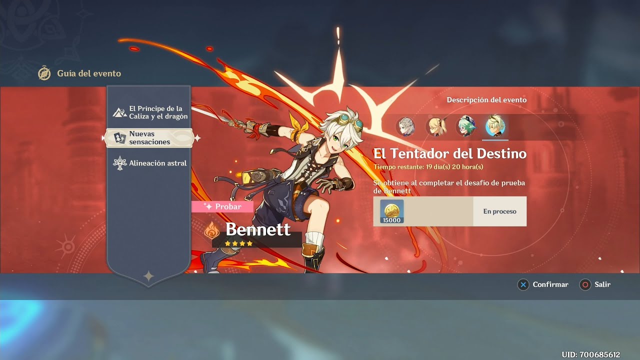 Prueba Bennett - El Tentador del Destino [Gameplay] Genshin Impact ...