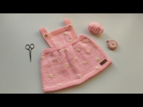 Kız Bebek İçin Örgü Salopet Etek Yapılışı/Örgü Etek/Örgü Elbise