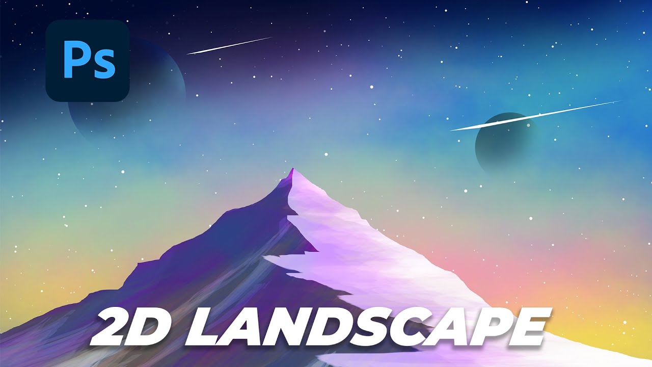 tutorial membuat 2d Landscape di adobe photoshop #videos #video # ...