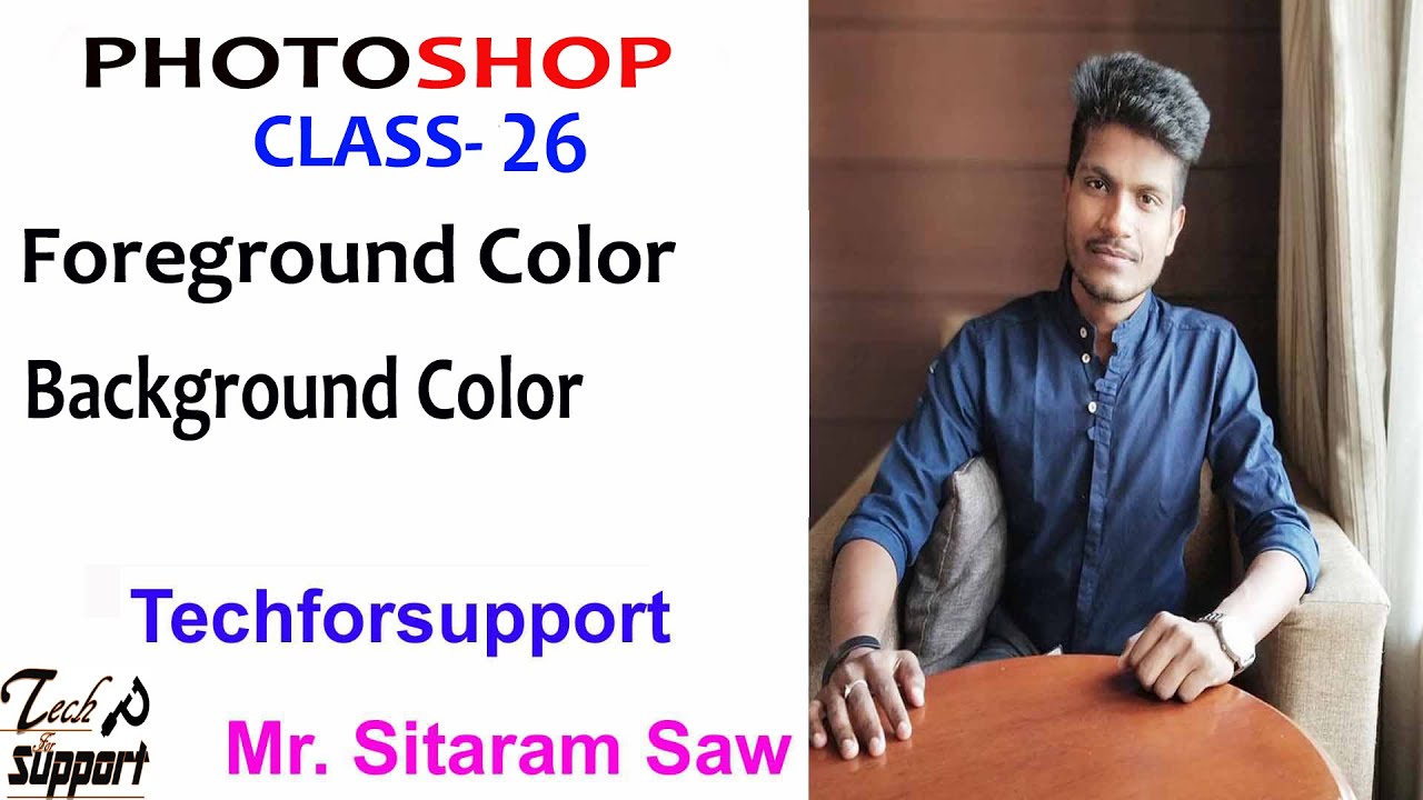 How to use Foreground and background color in photoshop -class 26 - YouTube