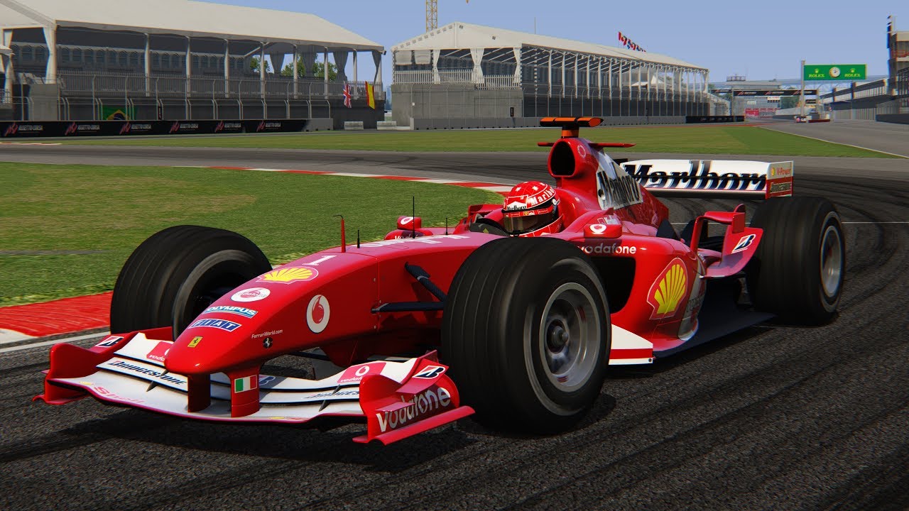 Ferrari F2004 destroys Canada; hotlap 1.11.640 + setup - YouTube