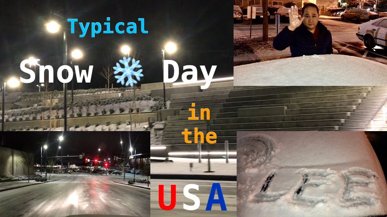 Typical Snow ️ Day in the USA - YouTube