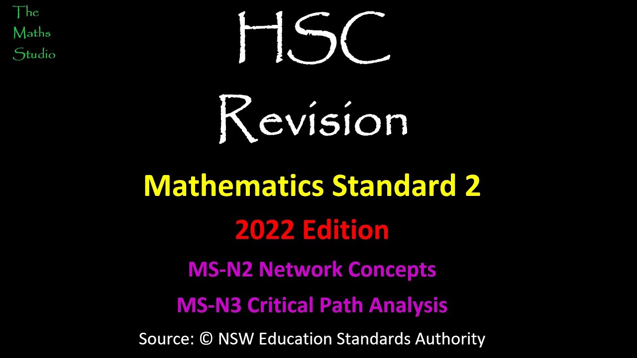 Maths Standard 2 HSC exam revision questions - Network Concepts ...