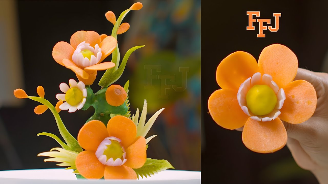 Stunning Vegetable Flower Crafts: Transform Your Veggies into Art - YouTube