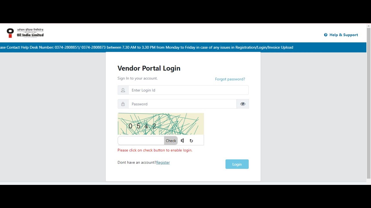 How to register and log in to the portal OIL Vendor Portal ? - YouTube