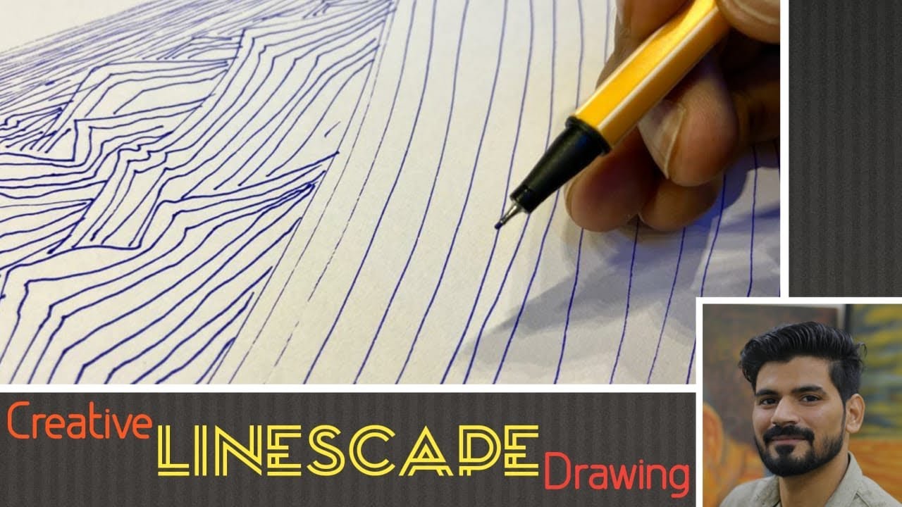 Creative Drawing/Landscape (Linescape) - YouTube