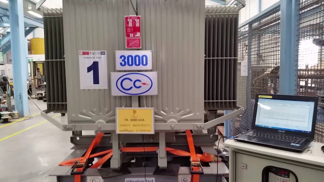 Vibration test tr.3000 kVA CC TRANSFORMER - YouTube