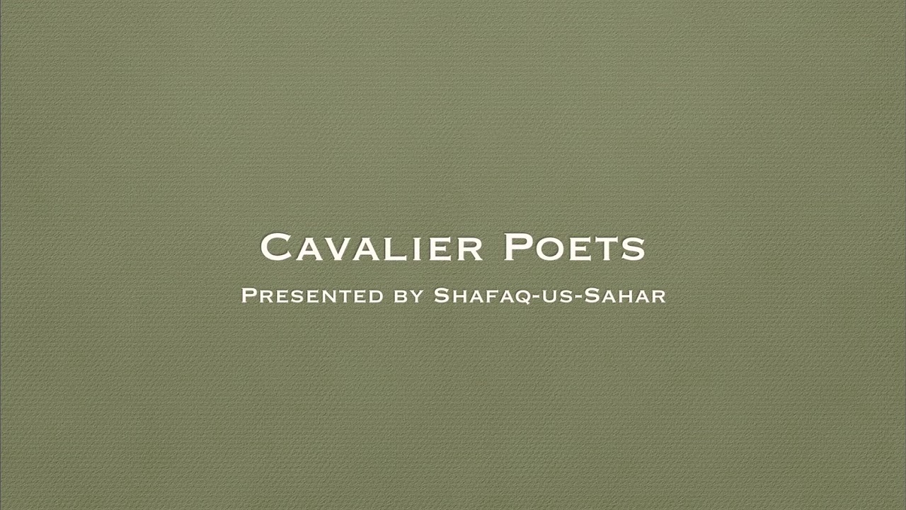 Cavalier Poets. BS English. Introduction to Literature - YouTube