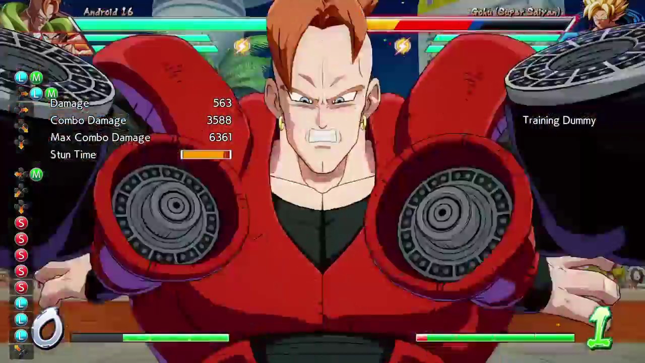 DBFZ Android 16 - Command Grab Reset 95% DMG - Both Assists - 3 Bar ...