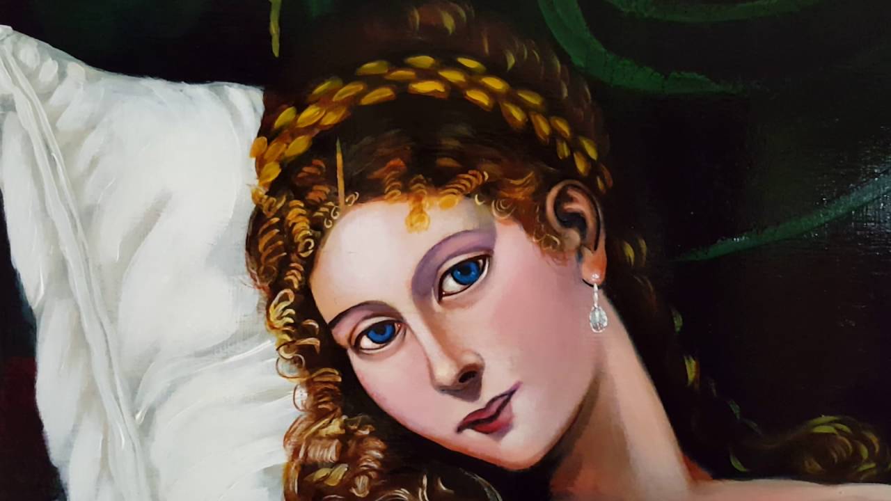 Venus of urbino by Pallominy after Titian life-size painting oil on ...