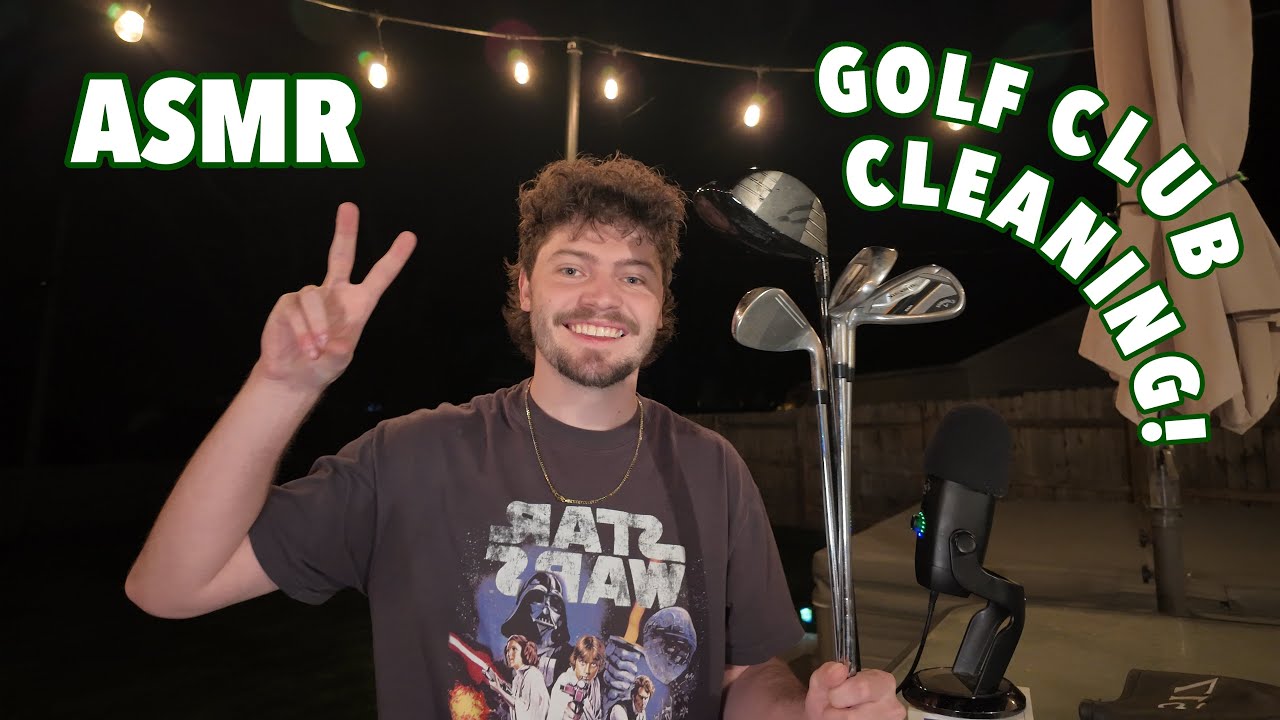 ASMR Outside - Cleaning My Golf Clubs! (Soft spoken) - YouTube