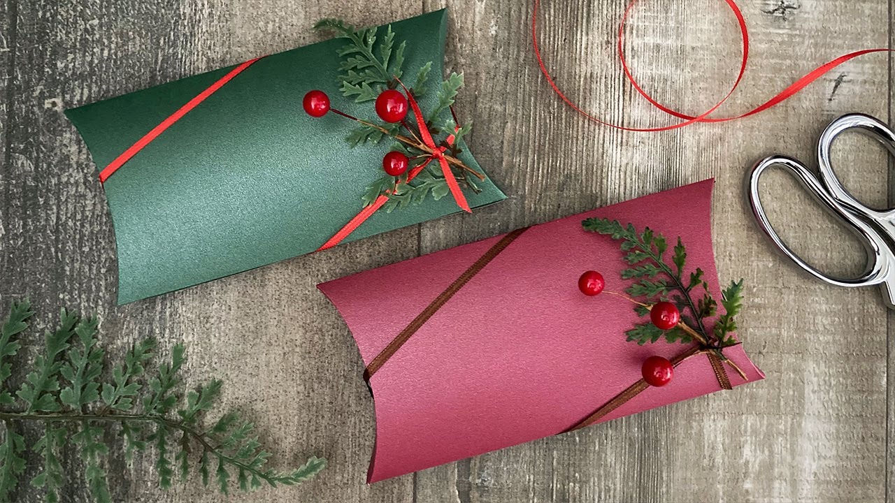 How To Make A Pillow Box | Gift Packaging | Paper Craft Ideas - YouTube