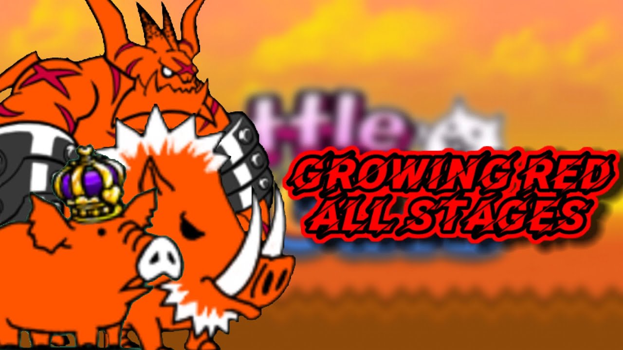 [Battle Cats] All growing red stages - YouTube