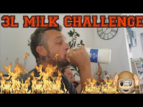 3l of milk challenge w/dad - YouTube