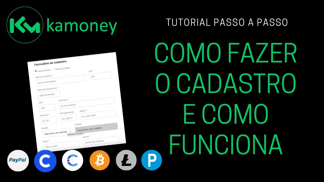 Como CRIAR sua Conta na KAMONEY em 5 MINUTOS para Enviar Criptomoedas ...