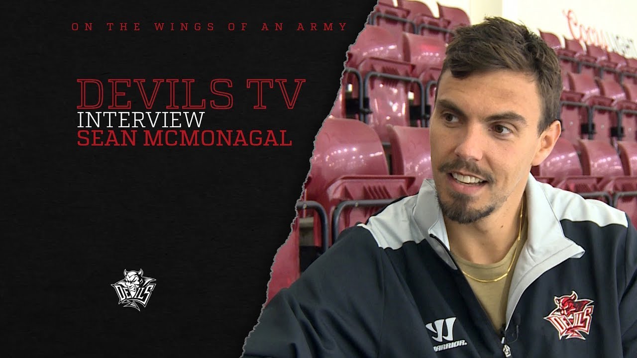 Interview - Devils defence-man Sean McMonagal - YouTube