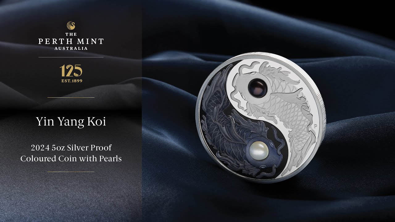 Unboxing | Yin Yang Koi 2024 5oz Silver Proof Coloured Coin with Pearls ...