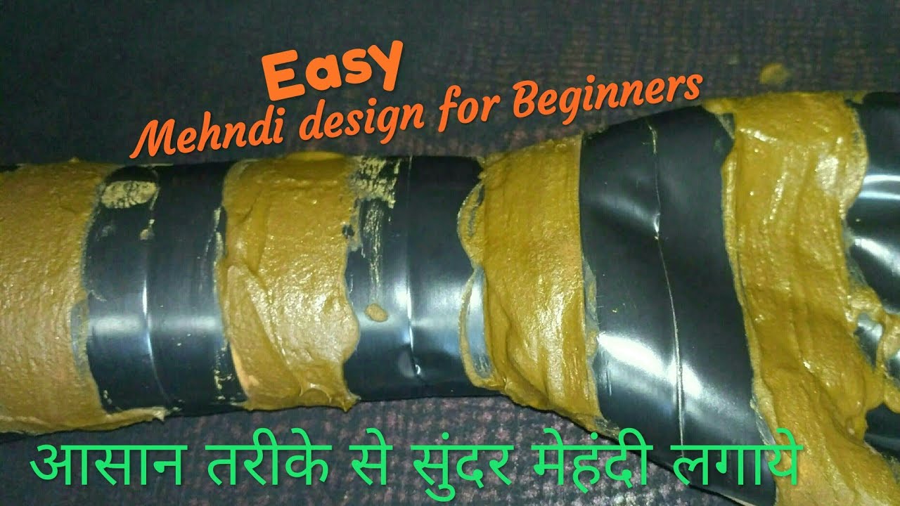 How to Apply Easy Full hand Mehndi Design with Cello Tape|Cello Tape ...