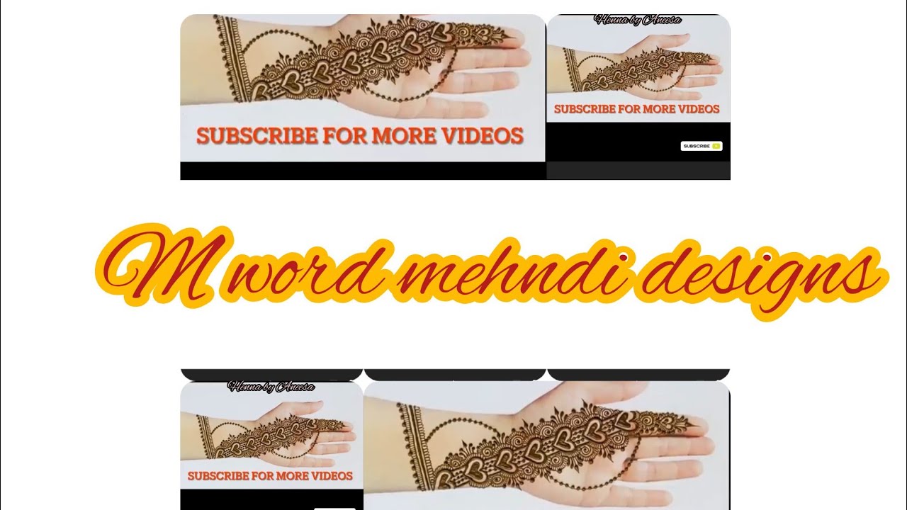 M word special trick Mehndi design/ Easy beautiful and trending design ...