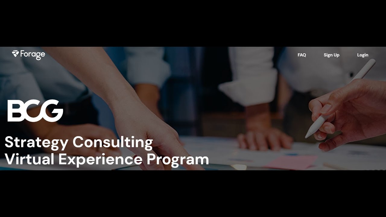 Strategy Consulting virtual program BCG theforage - YouTube