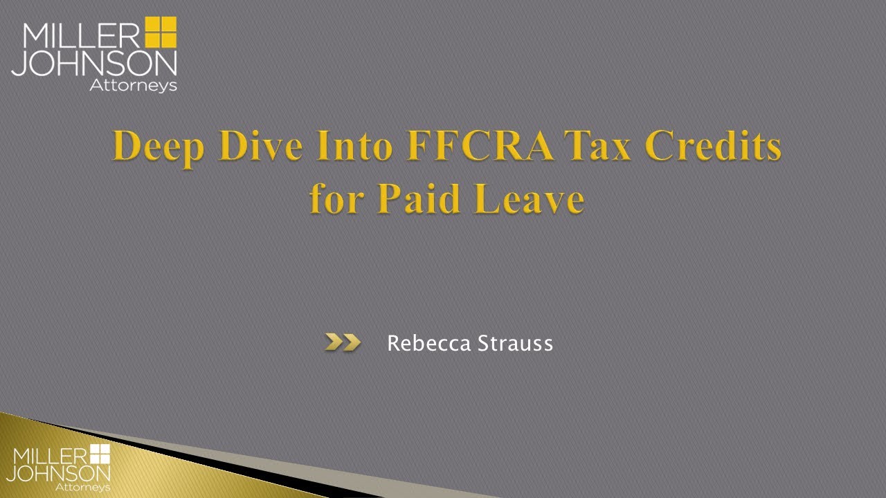 Deep Dive into FFCRA Tax Credits for Paid Leave - YouTube