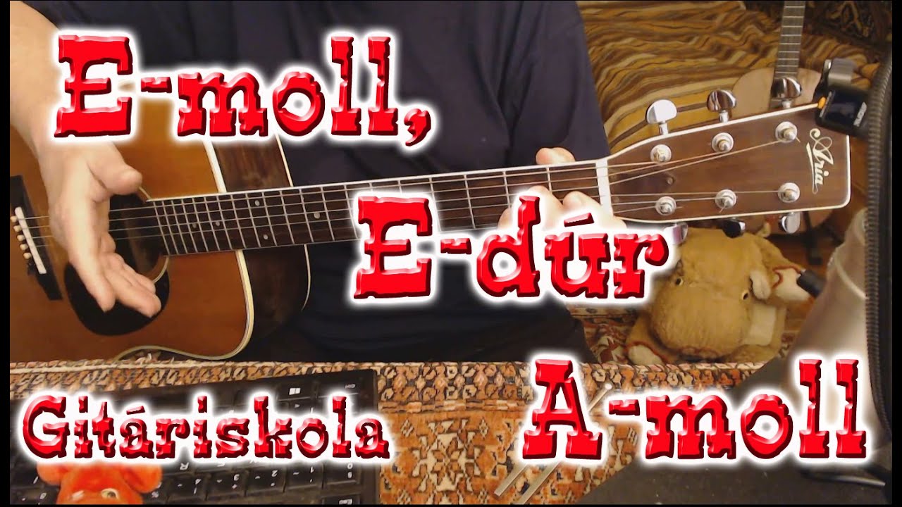 Gitáriskola 03 - Az első akkordok Em, E, Am - YouTube